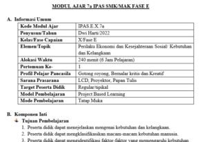 Modul Ajar IPAS SMK Keruangan dan Konektivitas Antar Ruang dan Waktu ...
